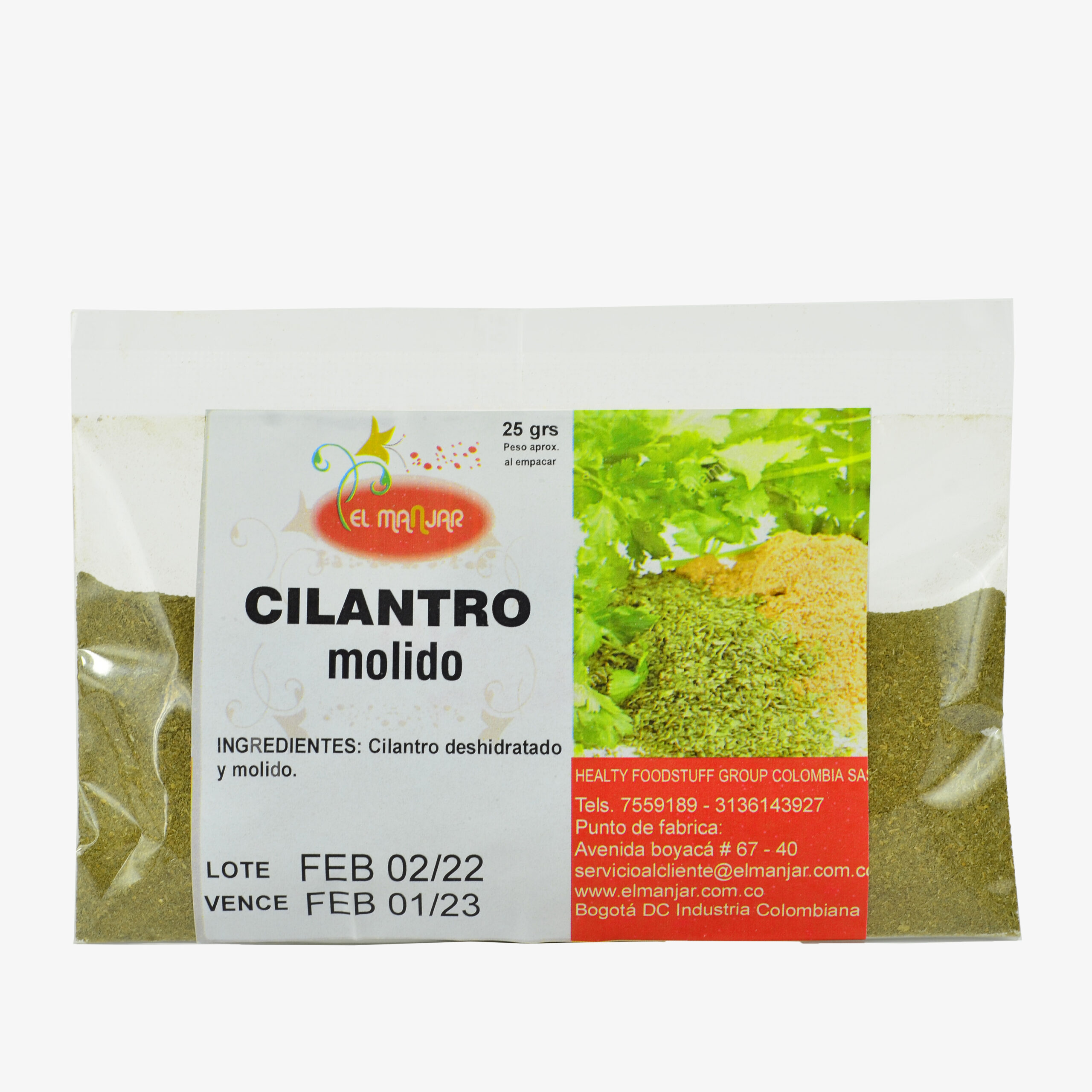 Cilantro Molido - Gluten Free | Alimentos sin Gluten
