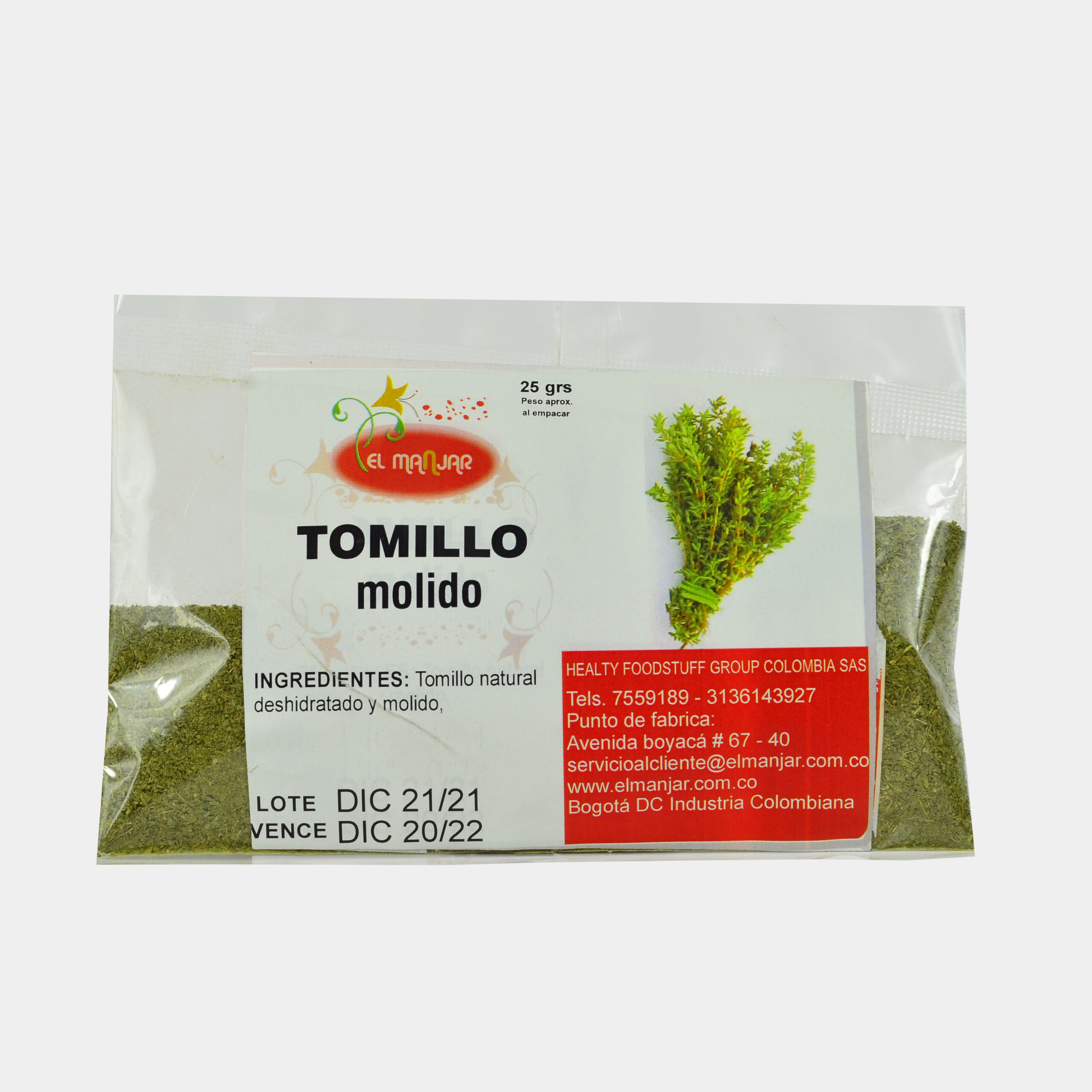 Tomillo Molido - Gluten Free | Alimentos sin Gluten